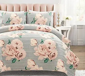 LUSH DECOR Mira Vintage Quilt 3pc Set Full/quee N - One-color