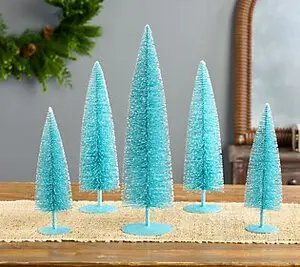 VALERIE PARR HILL Set Of 5 Bottlebrush Trees Valerie - One-color