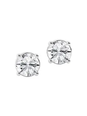 Saks Fifth Avenue Collection 14k Gold & Diamond 4-prong Stud Earrings/0-8.00 Tcw