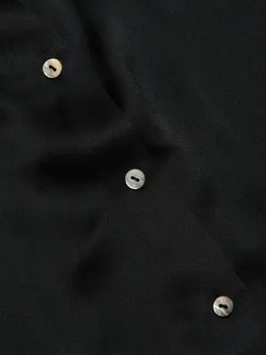 Vince Cap-sleeve Silk Blouse - Black