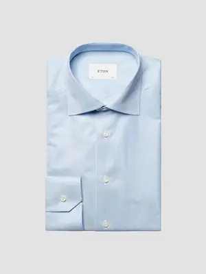 Eton Slim-fit Striped Shirt - Blue