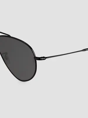 Ray-ban Rbr0101s 59mm Inverted Aviator Sunglasses - Black