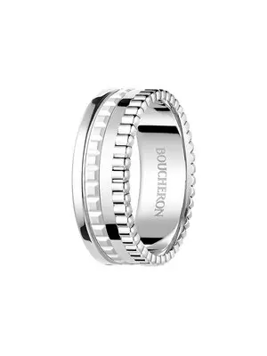 Boucheron Quatre White Edition 18k & Hyceram Ring - White Gold