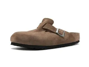 BIRKENSTOCK Boston Suede Clogs - Brown