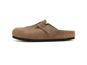 BIRKENSTOCK Boston Suede Clogs - Brown