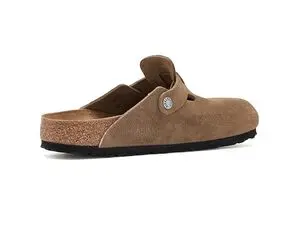 BIRKENSTOCK Boston Suede Clogs - Brown