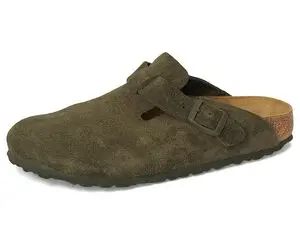 BIRKENSTOCK Boston Suede Clog Shoes - Green