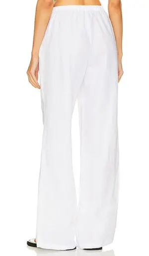 AEXAE Linen Drawstring Trouser - White