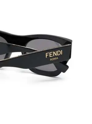 Fendi Logo-arm Square-frame Sunglasses