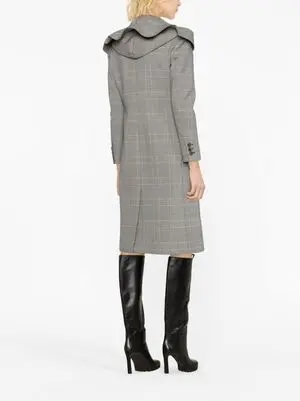 Moschino Plaid-check Print Coat