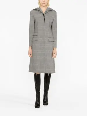 Moschino Plaid-check Print Coat