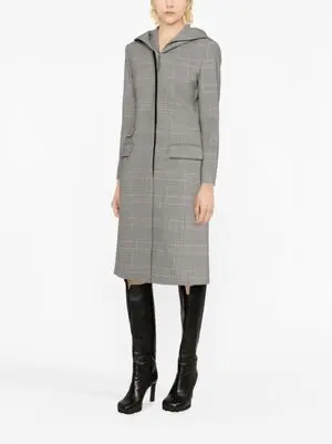 Moschino Plaid-check Print Coat