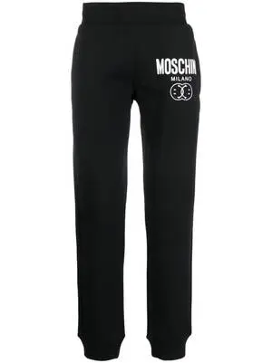 Moschino Logo-print Cotton Track Trousers - Black