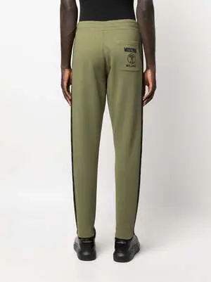 Moschino Logo-print Cotton Track Trousers - Green