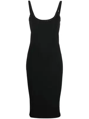 Alexander Wang Crystal-embellished Jersey Midi Dress