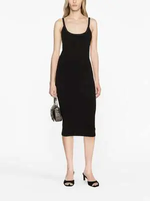 Alexander Wang Crystal-embellished Jersey Midi Dress