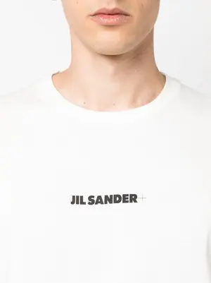 JIL SANDER Logo-print Long-sleeves Cotton T-shirt