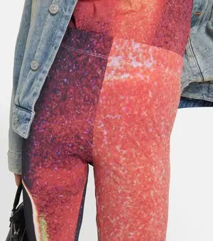 MAISON MARGIELA Printed Flared Leggings - Multicoloured
