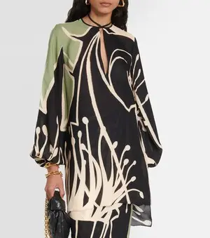 Johanna Ortiz Printed Silk Georgette Blouse