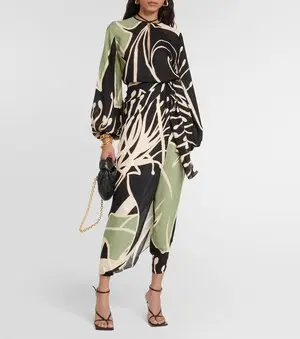Johanna Ortiz Printed Silk Georgette Blouse