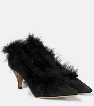 Khaite River Shearling-trimmed Pumps