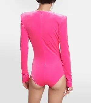 Alexandre Vauthier Velvet Bodysuit