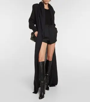 Saint Laurent Diane 105 Leather Knee-high Boots - Black