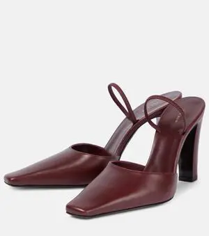 THE ROW Leather Slingback Pumps