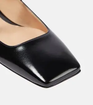 GIANVITO ROSSI Christina Patent Leather Ballerinas - Black