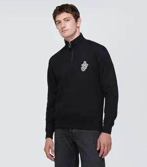 JW Anderson Half-zip Wool Sweatshirt