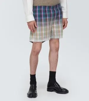 MAISON MARGIELA Checked Cotton Shorts