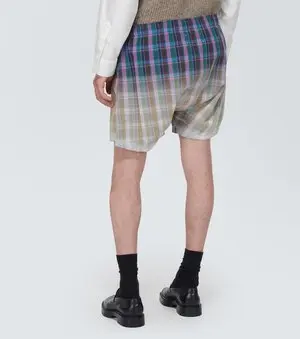 MAISON MARGIELA Checked Cotton Shorts