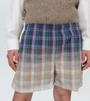 MAISON MARGIELA Checked Cotton Shorts