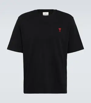AMI Paris De Cœur Cotton Jersey T-shirt - Black