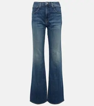 NILI LOTAN Celia Flared Jeans - Blue