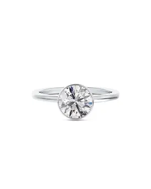 DE BEERS FOREVERMARK Micaela's 1.10 Tcw Hidden Halo Engagement Ring - White