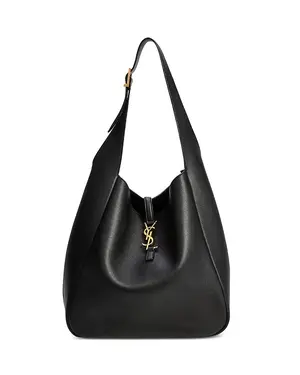 Saint Laurent Le 5 A 7 Shoulder Bag - Black/gold Smooth Leather