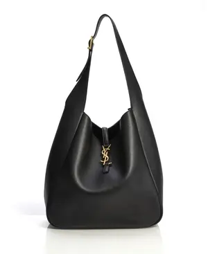 Saint Laurent Le 5 A 7 Shoulder Bag - Black/gold Smooth Leather