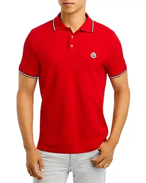 Moncler Cotton Regular Fit Polo Shirt Red