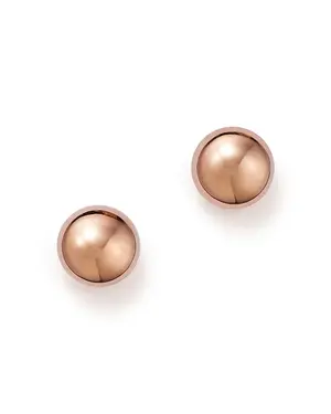 Bloomingdale'S 14k Flat Ball Stud Earrings - Rose Gold