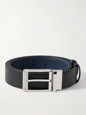 Dunhill 3.5cm Reversible Full-grain Leather Belt - Black