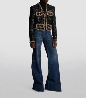 Balmain Sequin-embellished Spencer Jacket