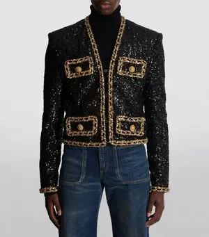 Balmain Sequin-embellished Spencer Jacket