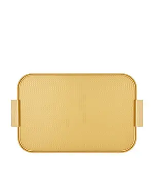 KAYMET Ribbed Serving Tray - Gold