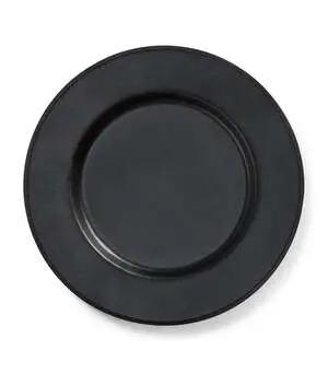 Ralph Lauren Leather Wyatt Charger Plate - Black
