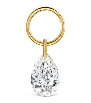 MARIA TASH Diamond Pear Floating Charm - Gold