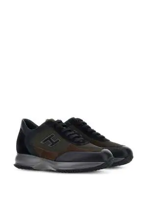 Hogan Interactive H Suede Low-top Sneakers - Black