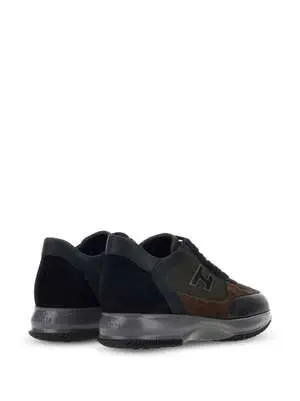 Hogan Interactive H Suede Low-top Sneakers - Black