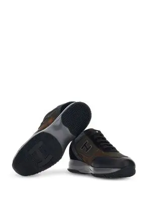 Hogan Interactive H Suede Low-top Sneakers - Black
