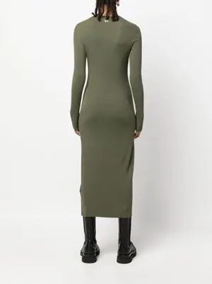 DIESEL® Cut-out Wool-blend Dress - Green